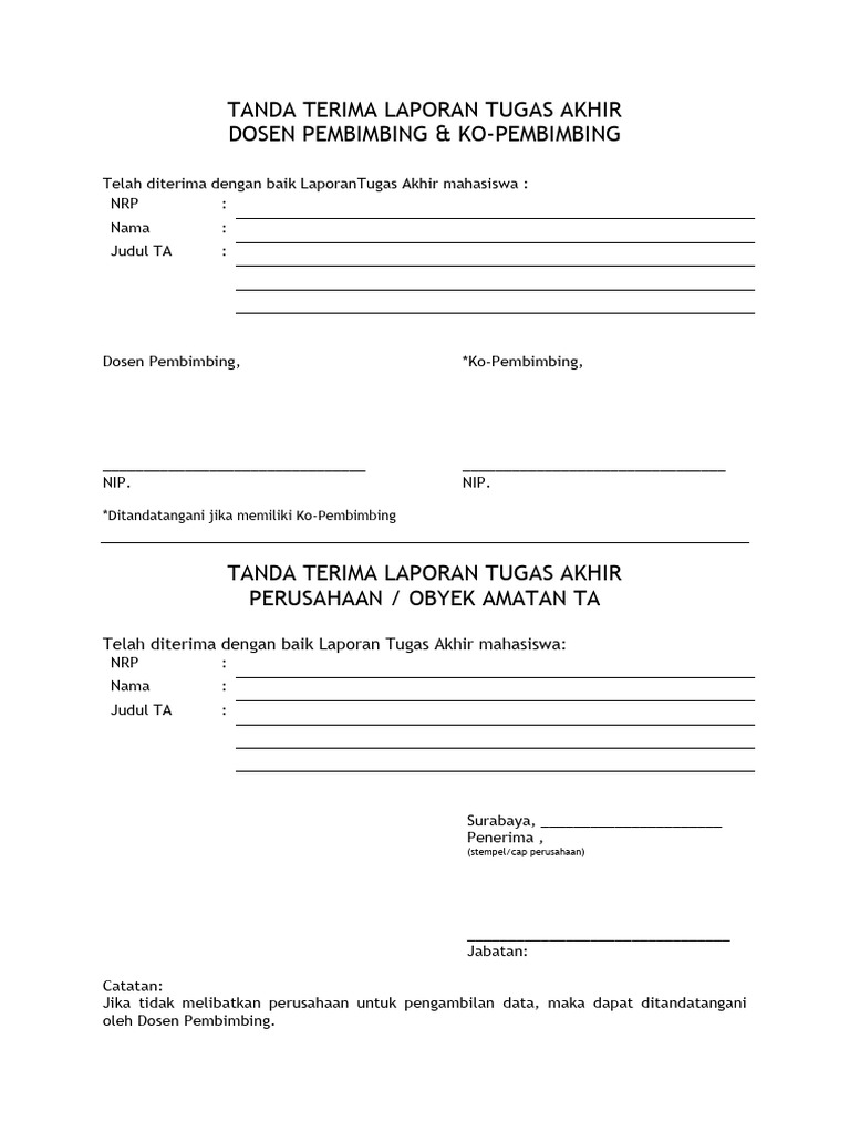 19-07-2017 Tanda Terima Bukti TA | PDF