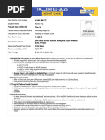 Tallentex 2026 - Admit Card | PDF