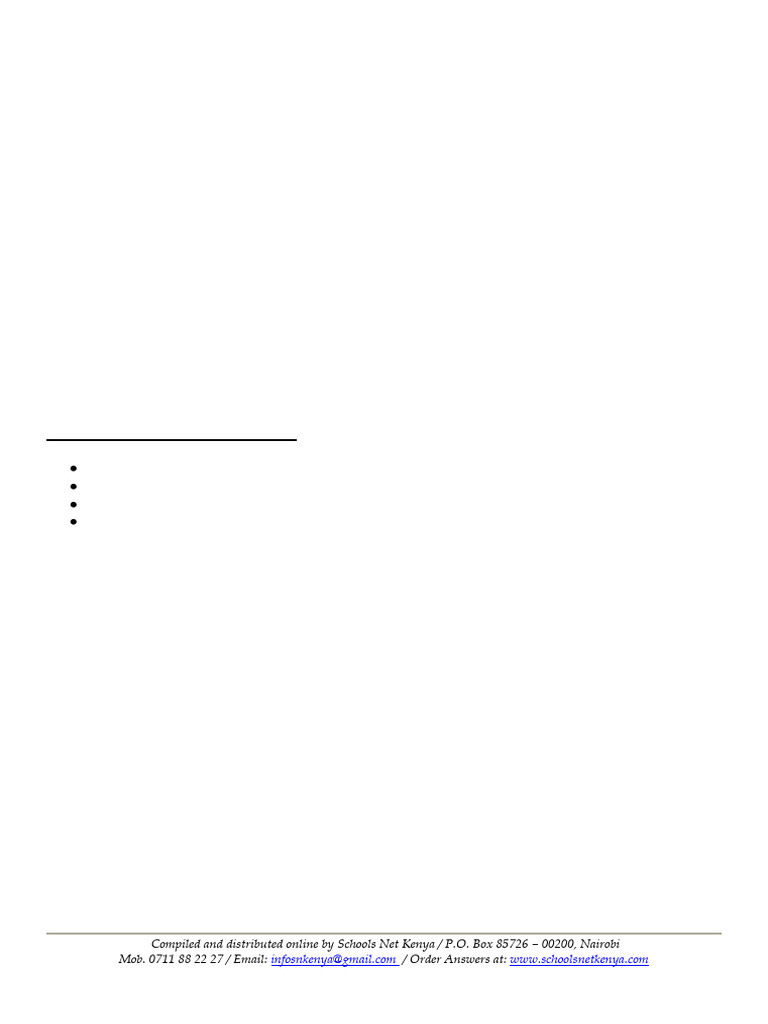C.R.E Form IV Pre-Mocks Exam Paper | PDF | Jesus | John The Baptist