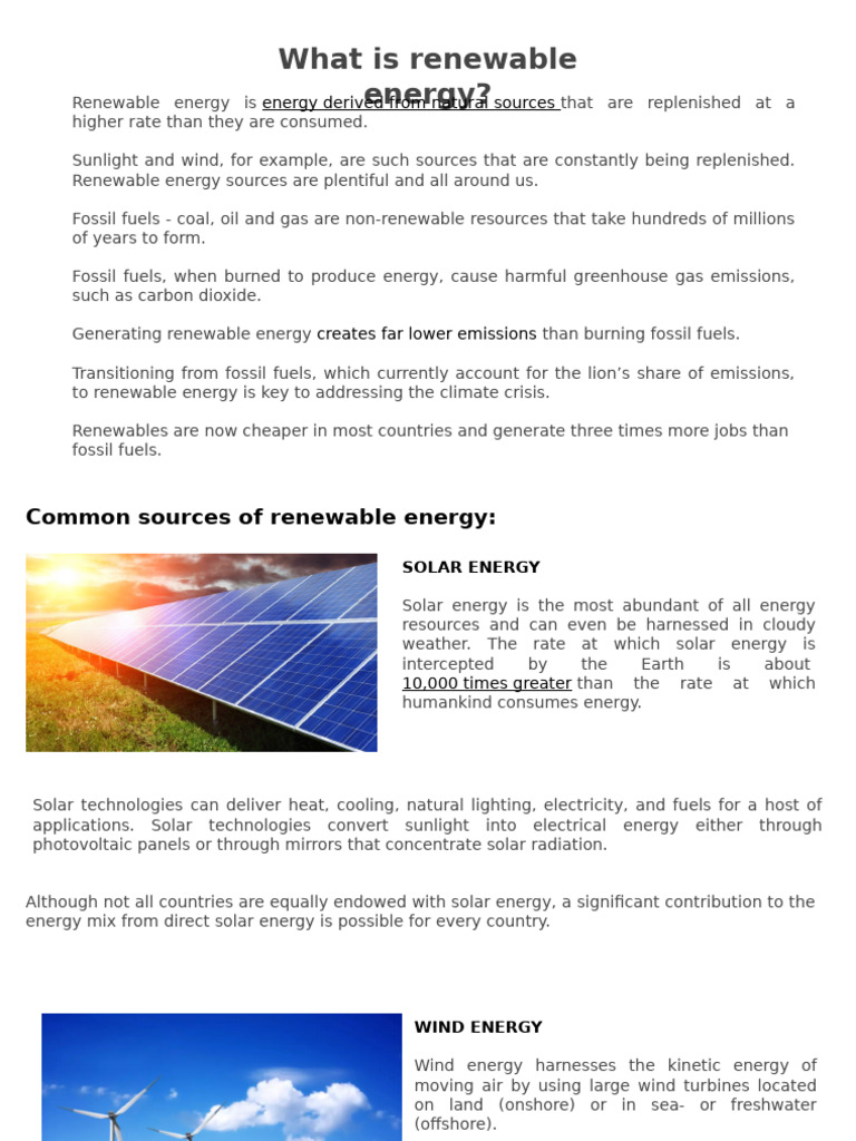 Module 1 Renewable Energy & Appropriate Technology | PDF | Renewable ...