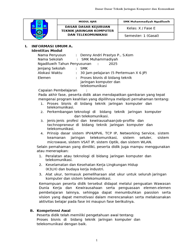 Modul Ajar Dasar-Dasar Teknik Jaringan Komputer Dan Telekomunikasi - Proses Bisnis Di Bidang ...