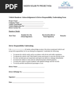 Car Handover Form Template | PDF