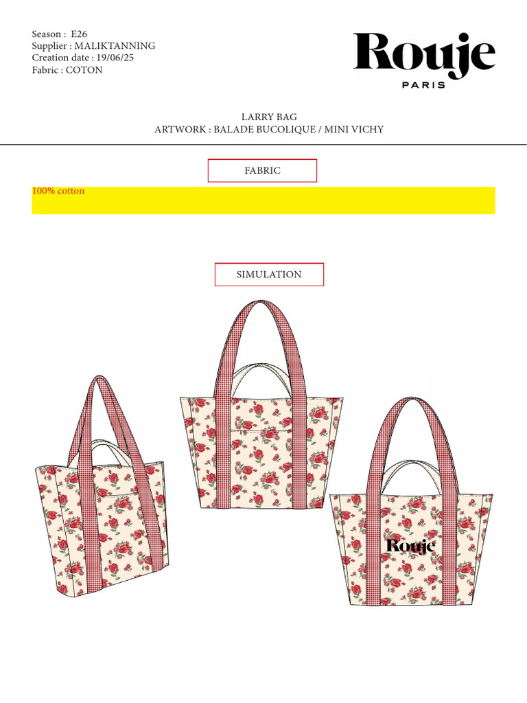 Larry Bag TF Balade Bucolique Mini Vichy | PDF