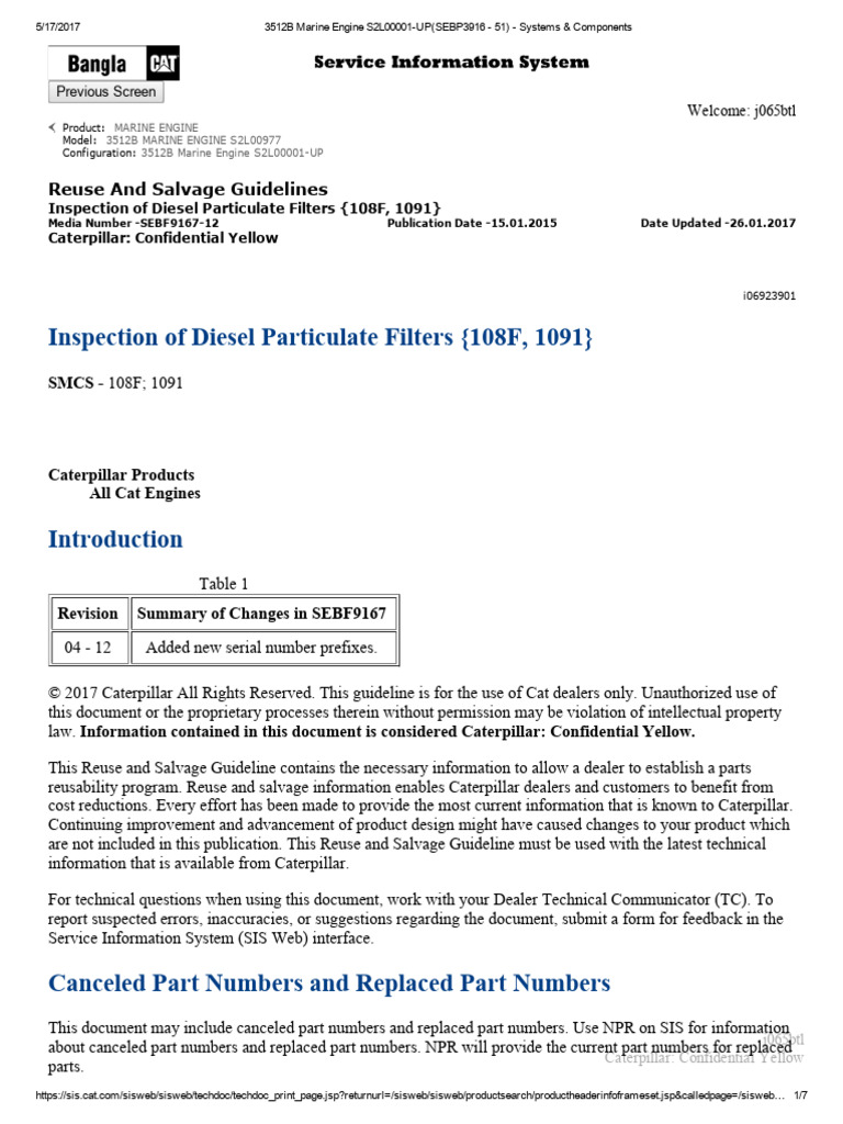 Diesel Particulate Filter Inspection Guide | PDF