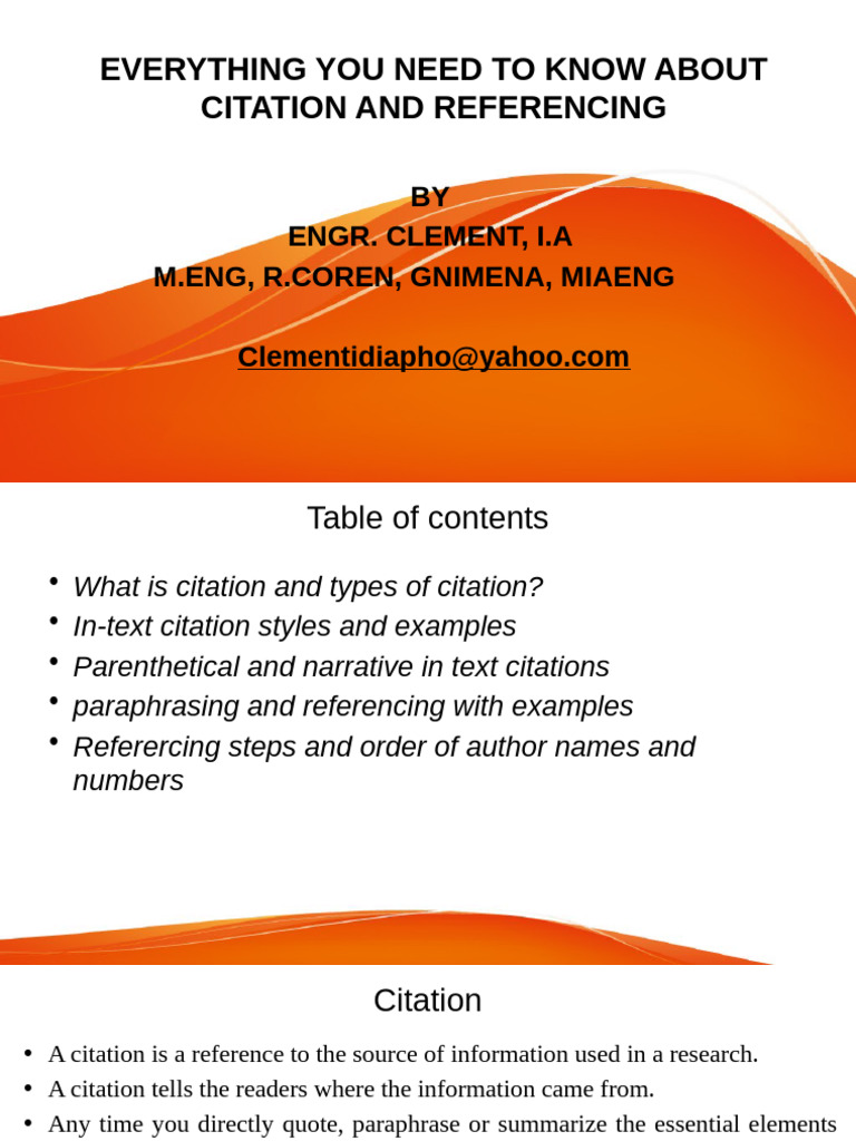 Everything To Know About Citation and Referencing | PDF | Citation | Diesel Engine