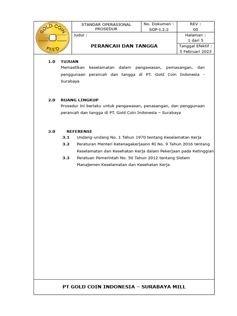 F.13. Scissor Lift SOP | PDF