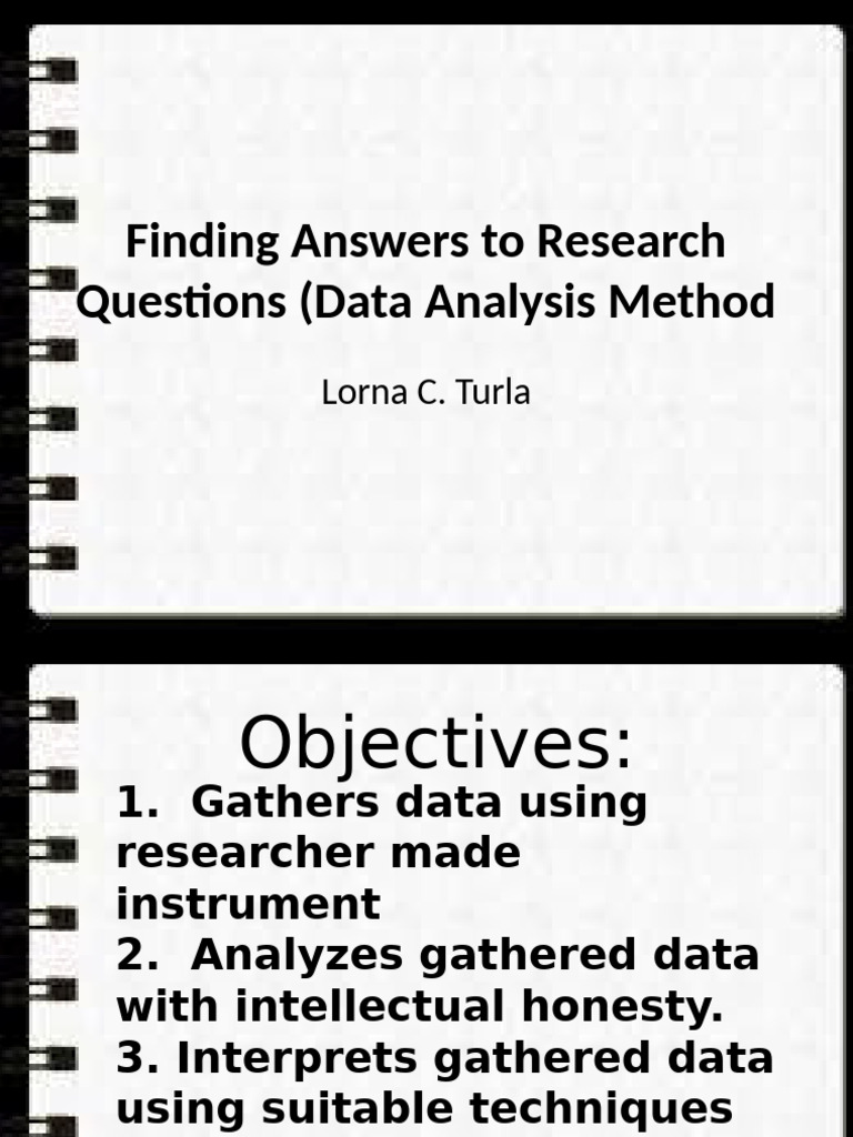 Finding Answers To Research Questions Data Analysis | PDF | Statistics ...
