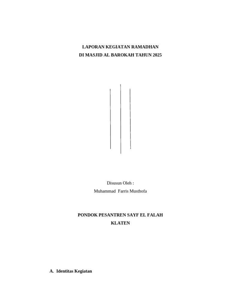 Laporan Kegiatan Faris | PDF