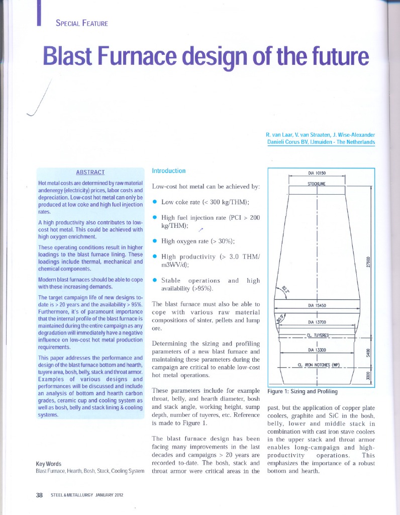 Future Blast Furnace Design Insights | PDF | Refractory | Blast Furnace