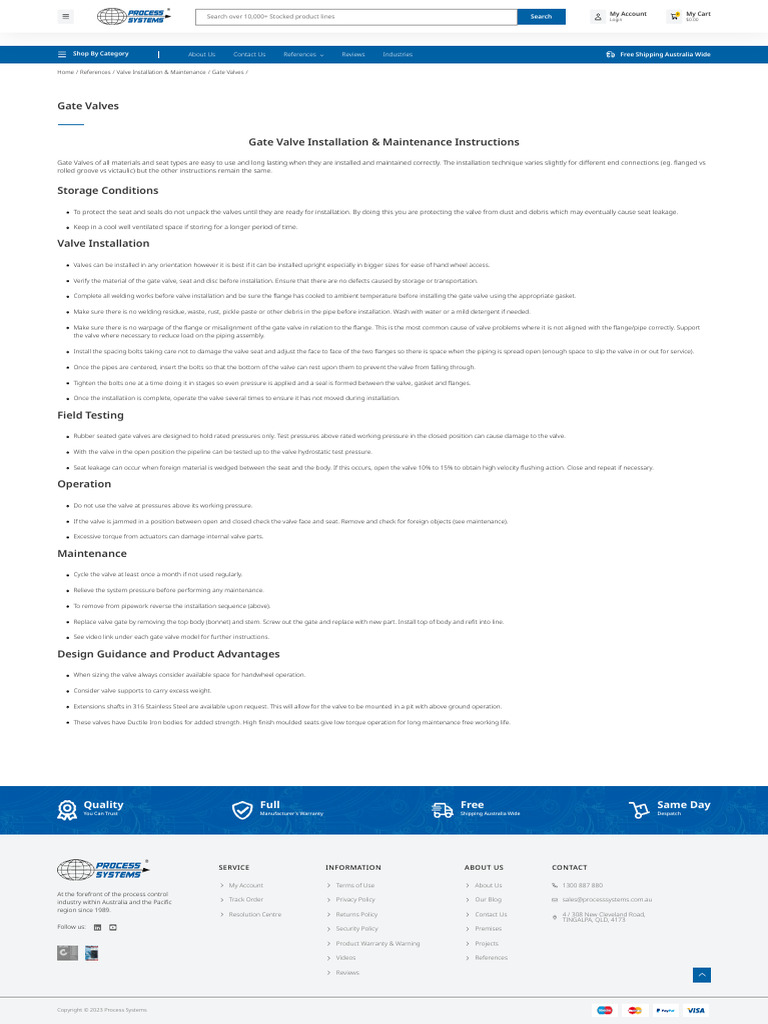 Gate Valve Installation & Maintenance Guide | PDF | Valve | Mechanical ...