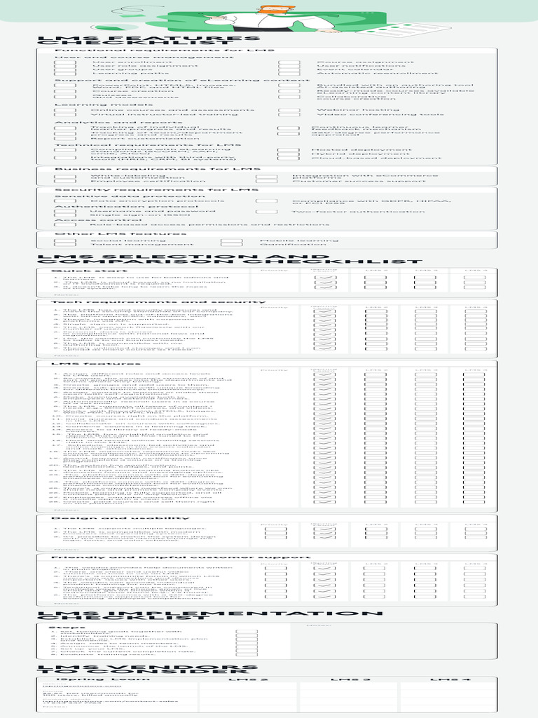 LMS Requirements Checklists | PDF | Cloud Computing | Computing