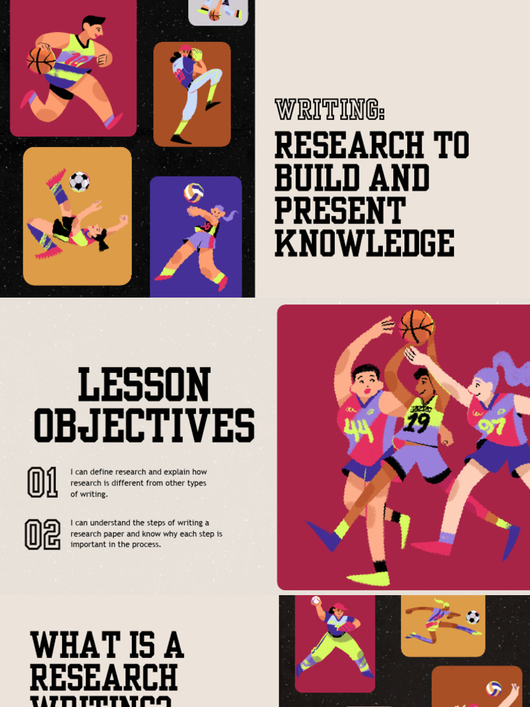 Research Writing Process Education Presentation in Colorful Playful ...