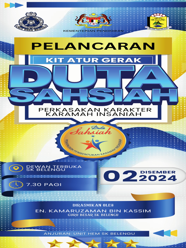 Template Bunting Duta Sahsiah 2x5 | PDF