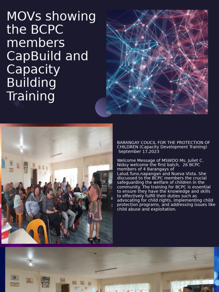 MOVs Showing The BCPC Members Capacity Building 2023 | PDF | Public ...