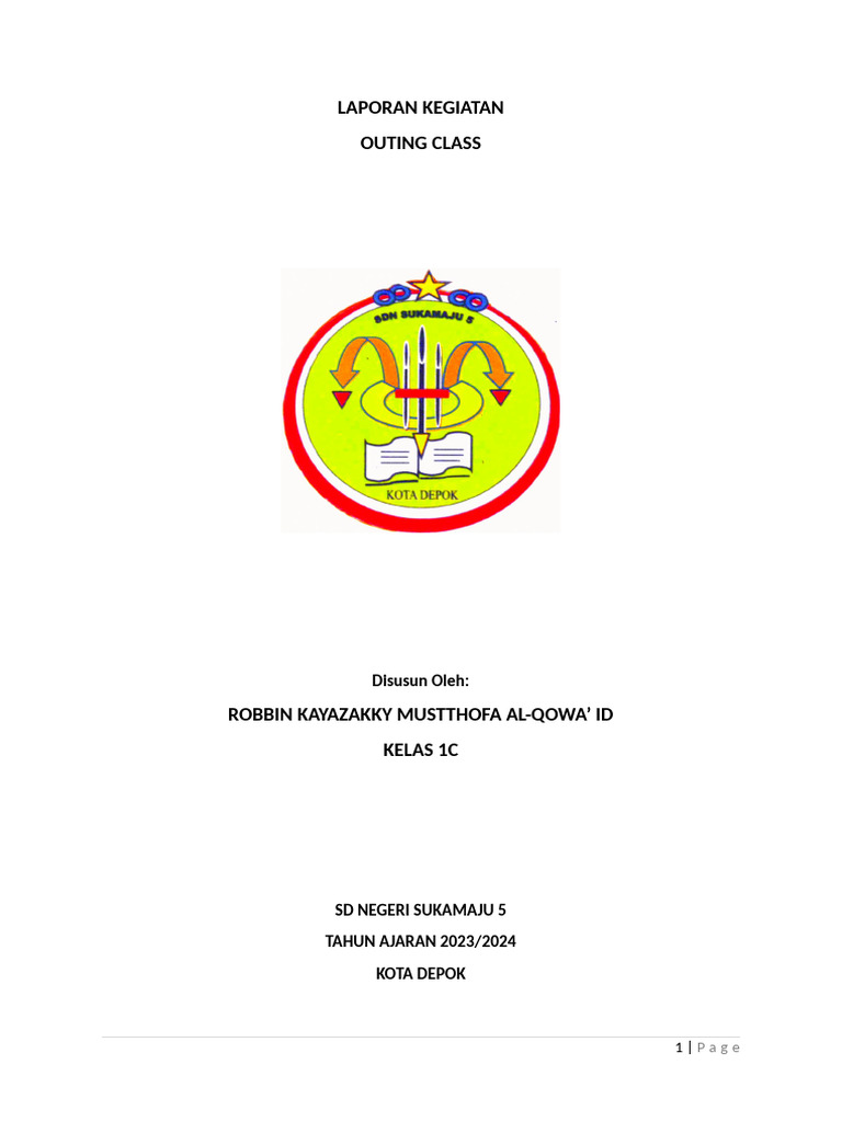 Robbin - Laporan Kegiatan Outing Class | PDF