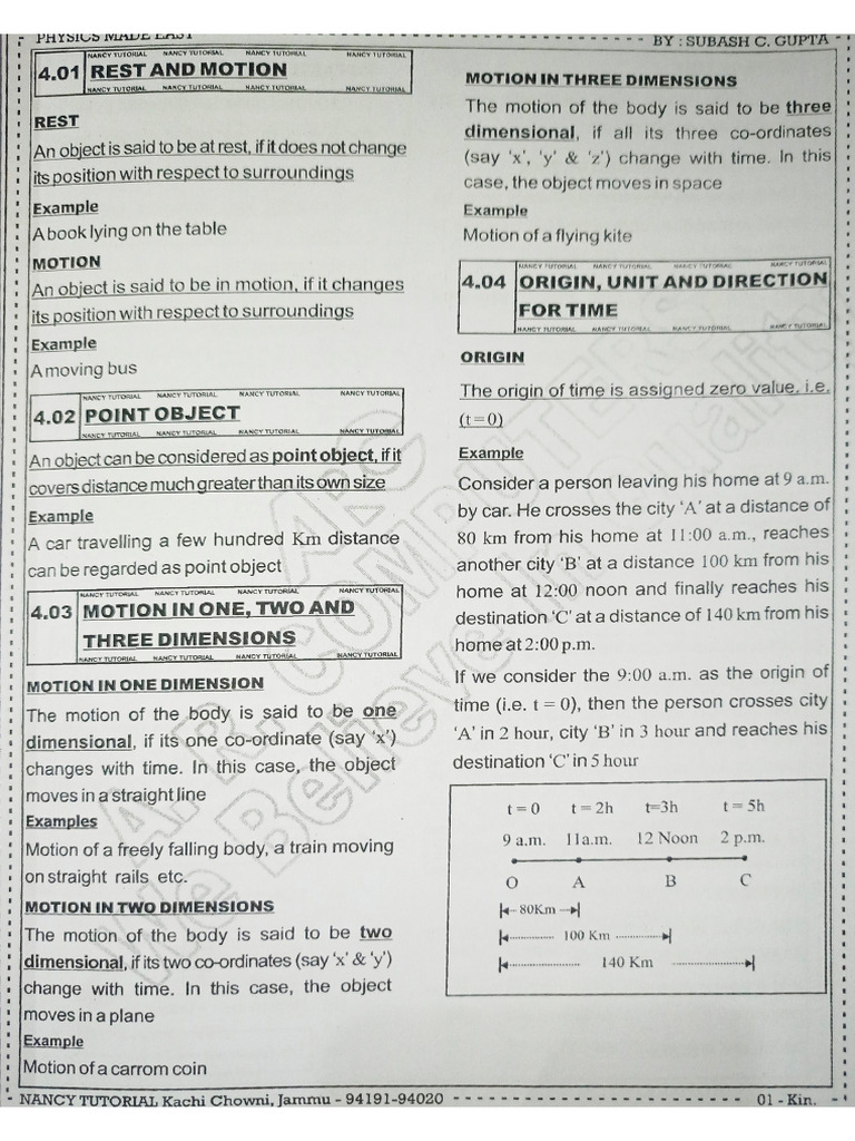 Motion in 1d & 2d | PDF
