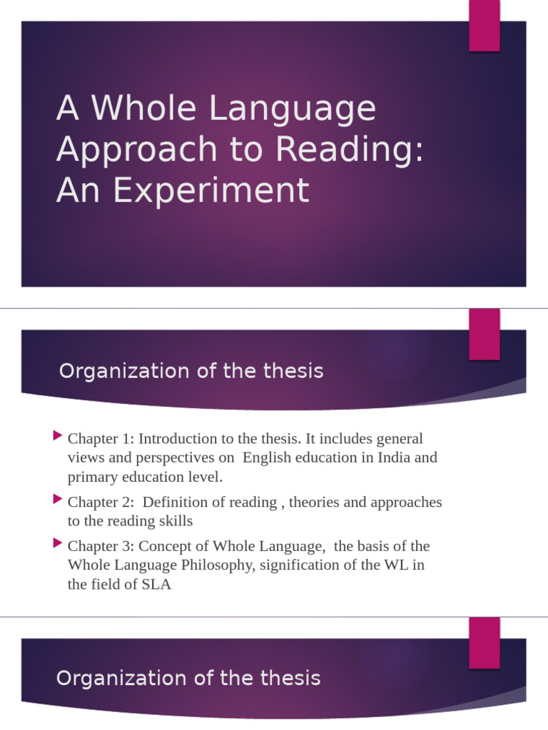 Whole Language Approach in Indian Reading | PDF