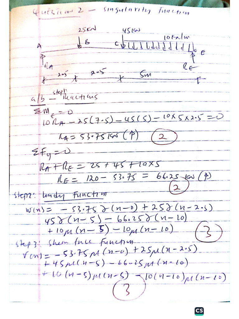 Singularity Functions Exp.2 | PDF