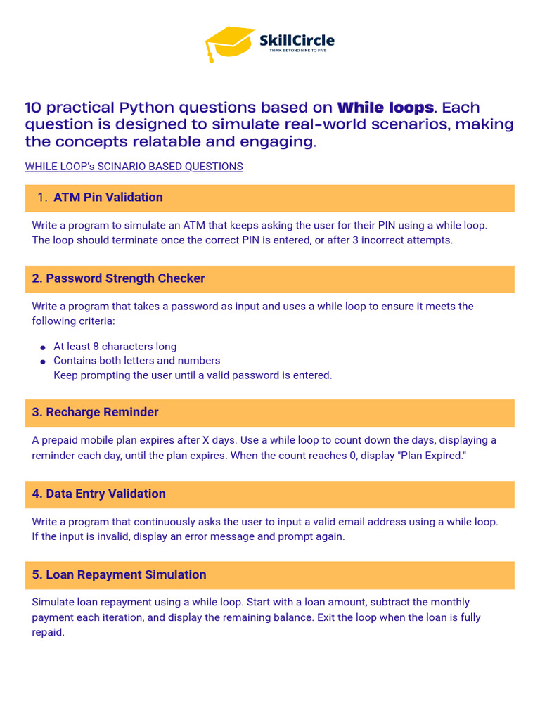 3717363-Python While Loops Basic | PDF