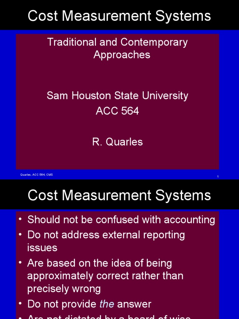 Cost Measurement System | PDF | Inventory | Cost