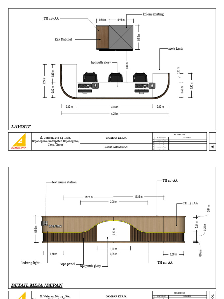 Layout Meja Resepsionis RSUD Padangan | PDF