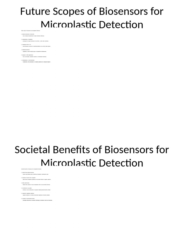 Biosensor Future Scopes Benefits | PDF