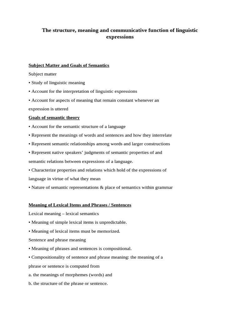 Understanding Linguistic Meaning and Structure | PDF | Semantics | Phrase