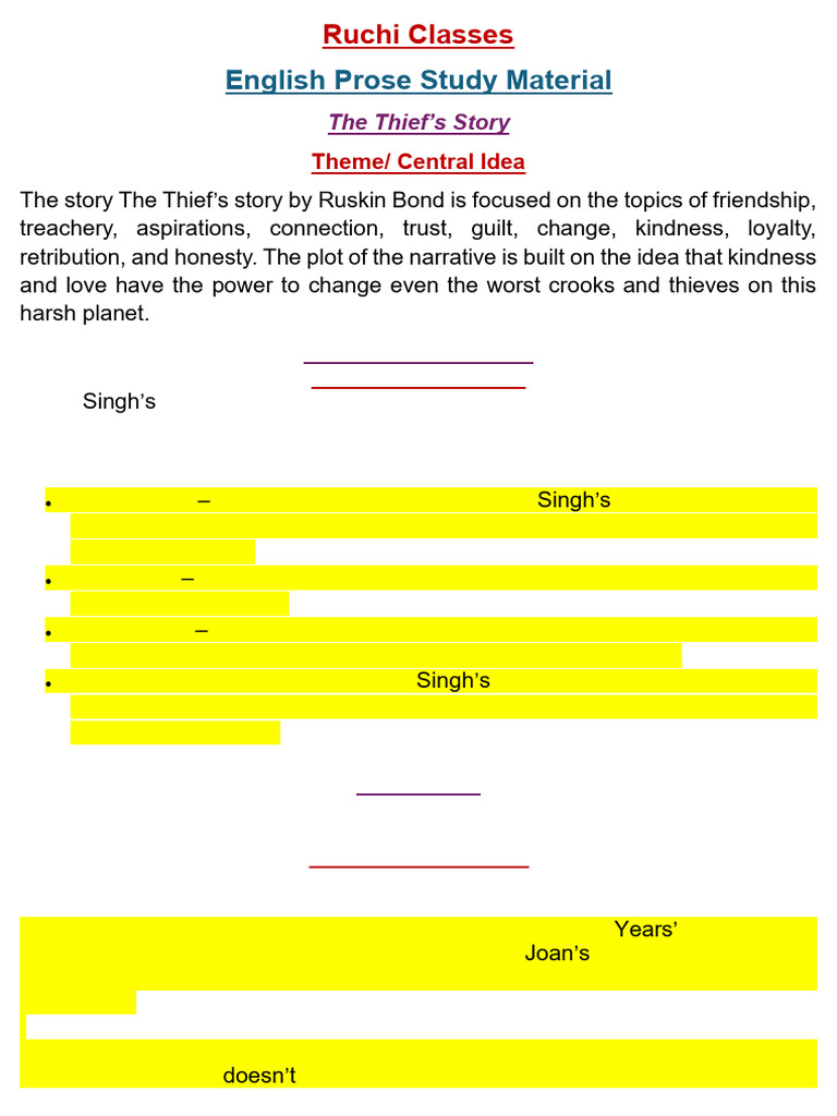 English Themes in Prose Literature | PDF