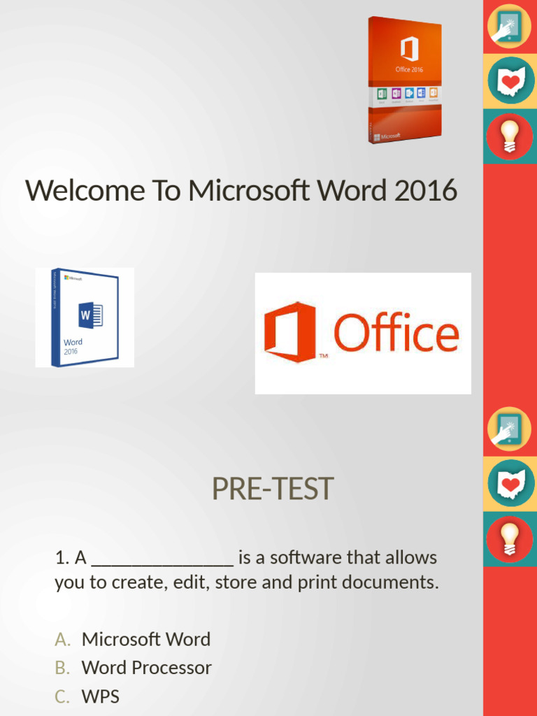 Introduction to Microsoft Word 2016 | PDF | Microsoft Word | Software