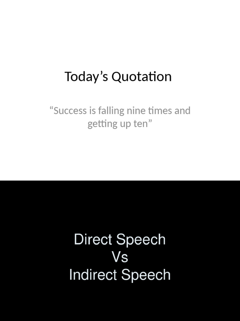 Direct and Indirect Speech 7th Leture | PDF | Languages | Foreign ...