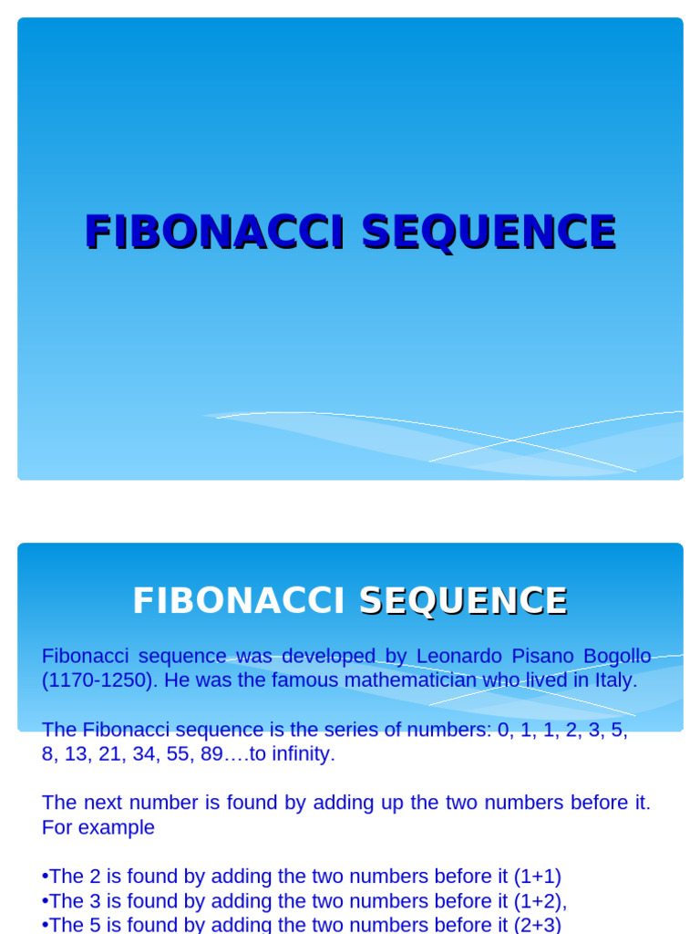 fib | PDF | Number Theory | Numbers
