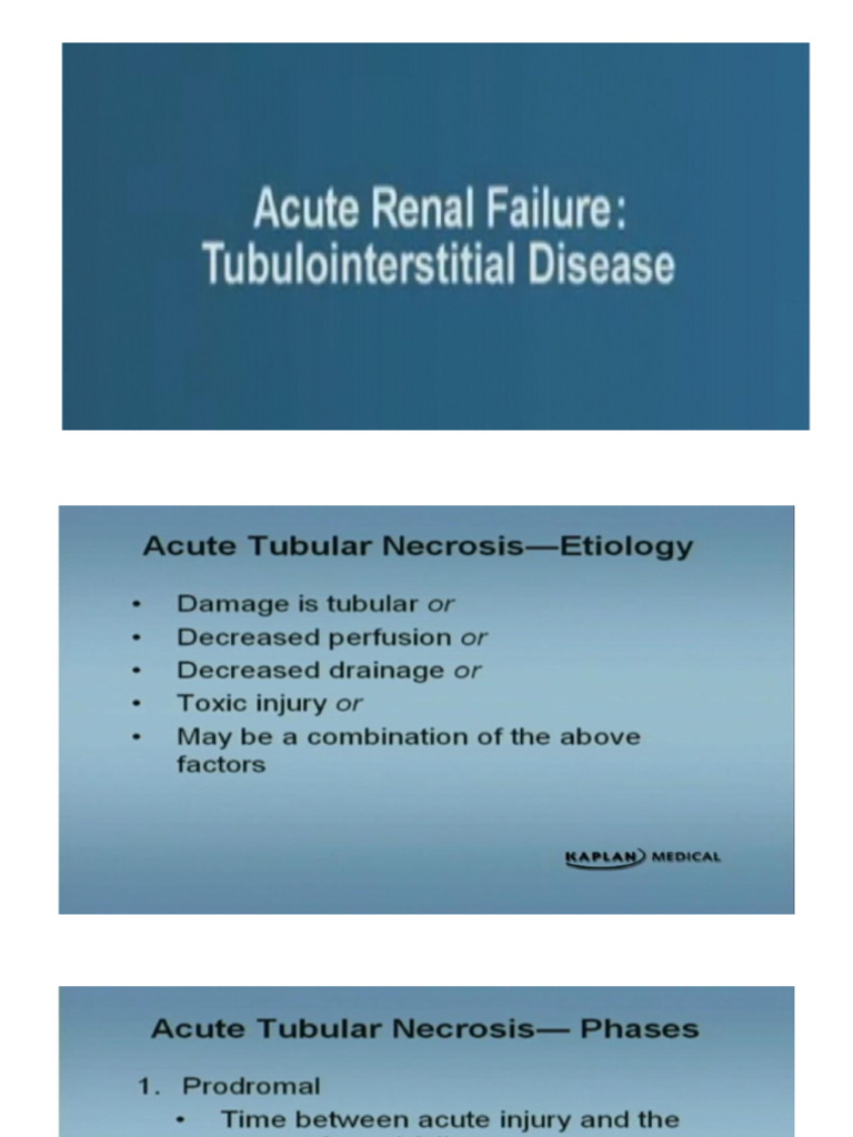 Lec 10 Acute Tubular Necrosis | PDF