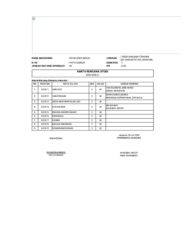 KRS Mahasiswa (5) | PDF