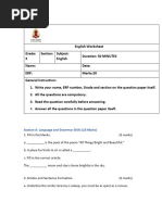 Grade 7 English Practice Paper | PDF | Linguistics