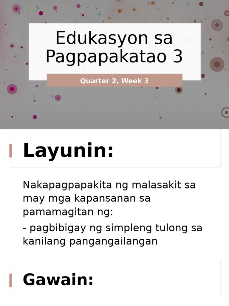 Edukasyon Sa Pagpapakatao 3-Quarter 2-Week 3 | PDF
