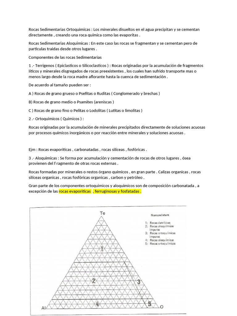 Repaso Petrografia | PDF | Roca clástica | Roca sedimentaria