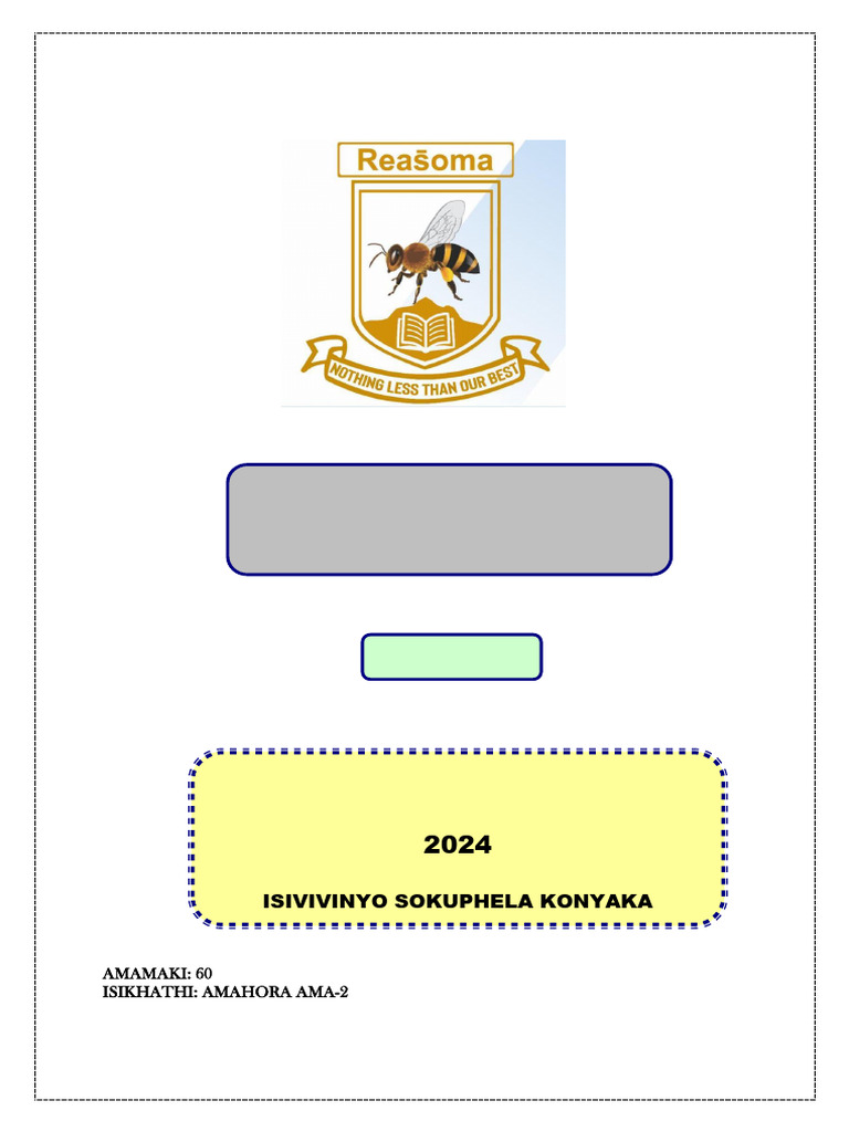 Grade 8 Final Exam 2024 Memo | PDF | Chess Theory | Chess Openings