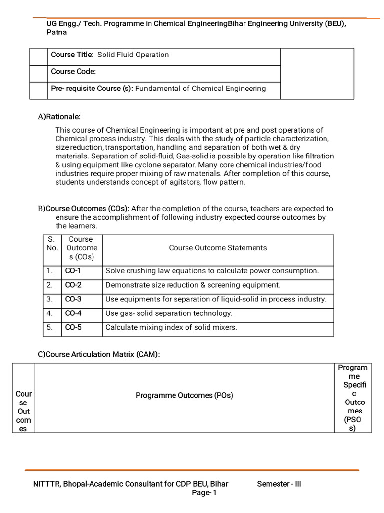 Solid Fluid Operation | PDF