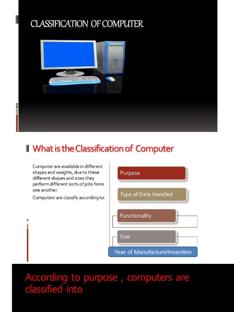 Classification of Computer | PDF