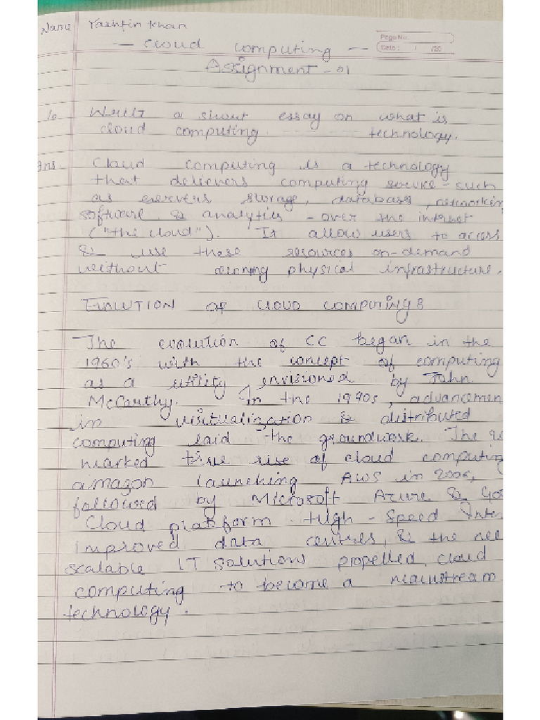 Cloud Computing Assignment 1 | PDF