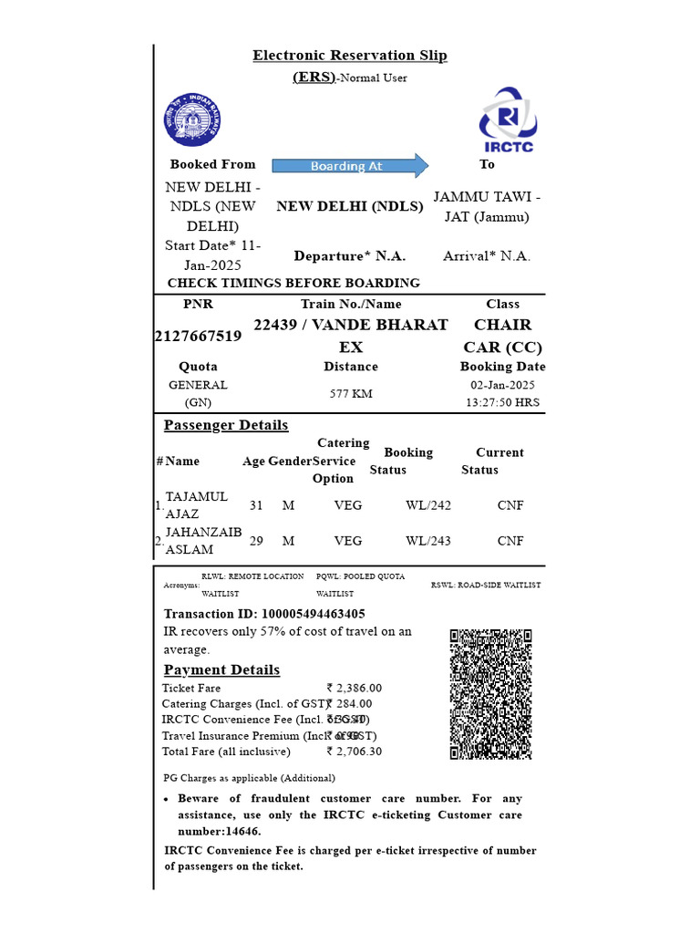 IRCTC Next Generation ETicketing System | PDF | Identity Document ...