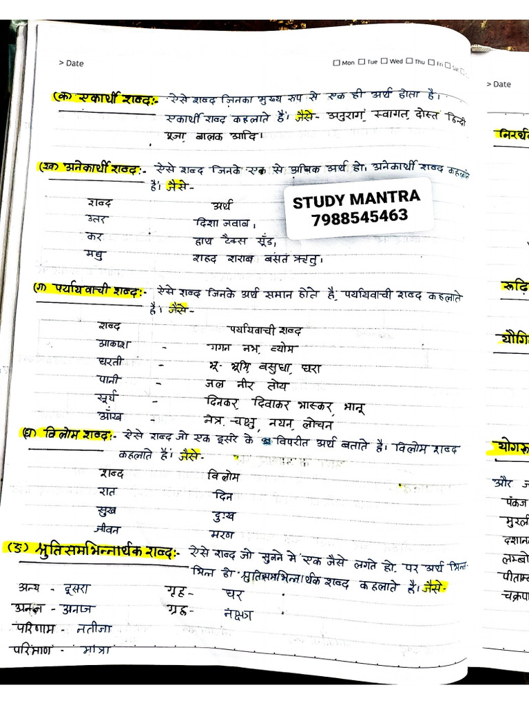 Hindi Notes | PDF