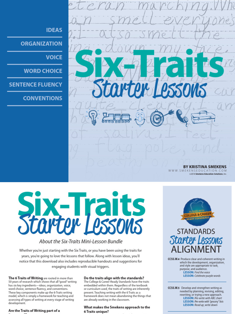 6 Traits Writing: Grade 2 Lessons | PDF | Word | Teachers