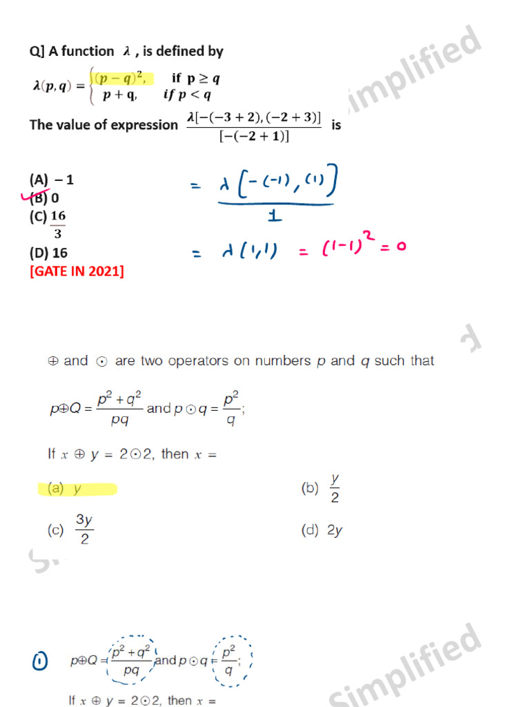 28) Aptitude Practice Class GATE PYQs - 28 @FUCKALLRESOUR | PDF