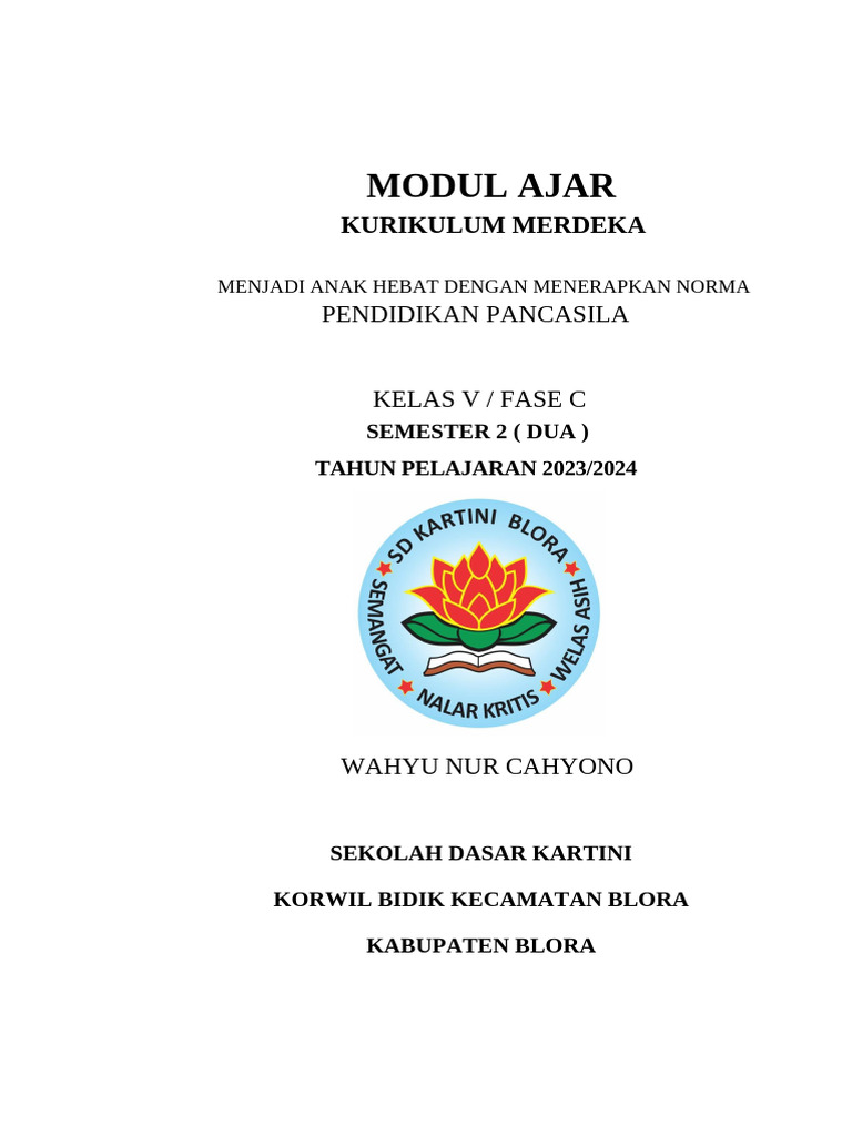 Modul Ajar Pend Pancasila Observasi Sudah TTD | PDF
