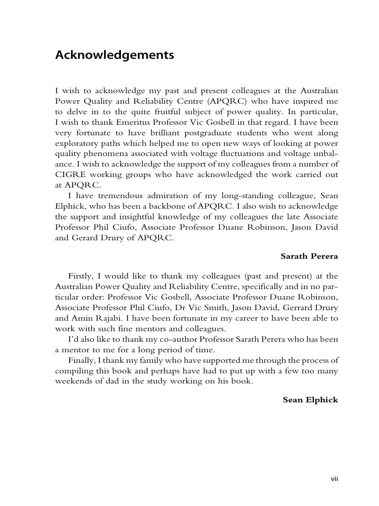 Acknowledgements 2023 Applied Power Quality | PDF