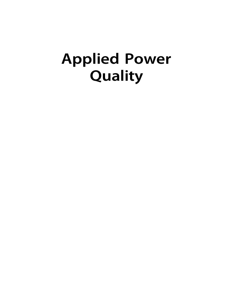 Front Matter 2023 Applied Power Quality | PDF