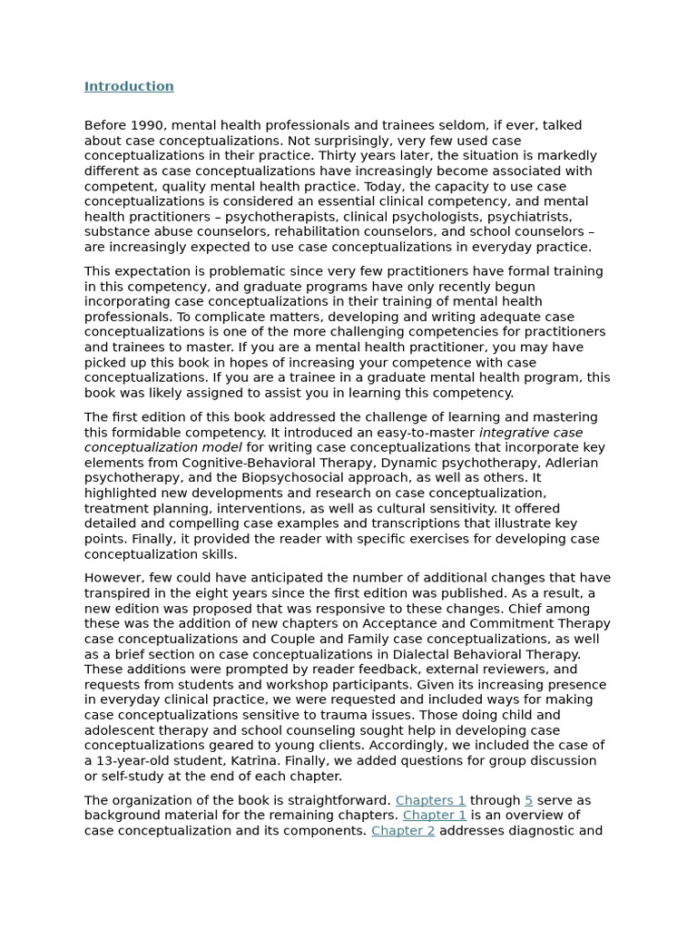 Case Conceptualizations by Sperry & Sperry 2020 | PDF | Psychotherapy ...