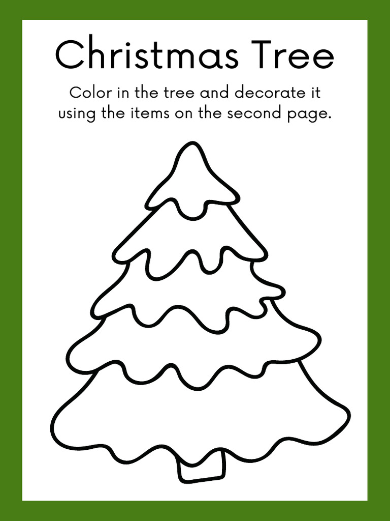 Colorful Christmas Tree Decorations Worksheet | PDF