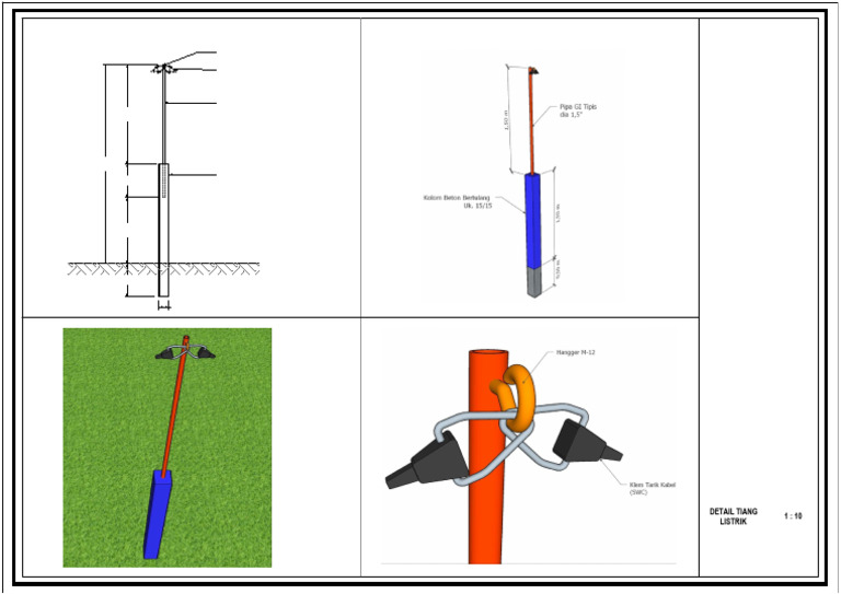 Tiang Listrik-Model | PDF